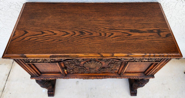 Antique Buffet Sideboard TV Table Oak Early 1900s – Palm Beach Home ...